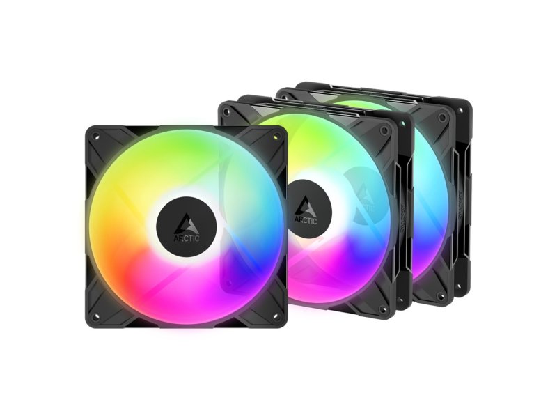ARCTIC P14 PRO 140MM REVERSE A-RGB 3 KOMADA SET VENTILATORA CRNI ACFAN00327A