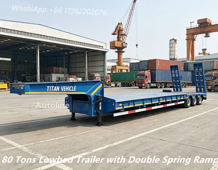Nova Titan Angola Special Offer: 3 Axle Lowbed Trailer with Ramps for Sale poluprikolica sa niskom platformom