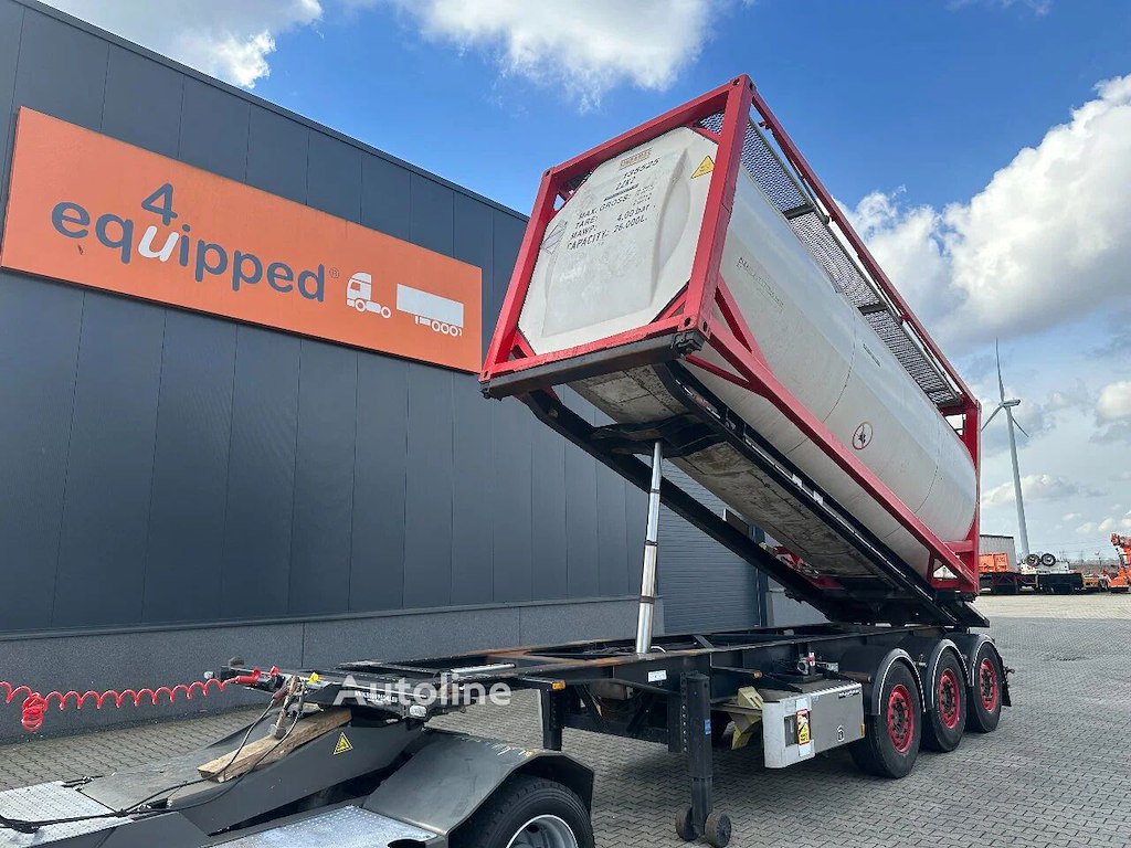 Van Hool 20FT Tipping-chassis (20 degrees tipping angle, 24V operated) / poluprikolica za prevoz kontejnera