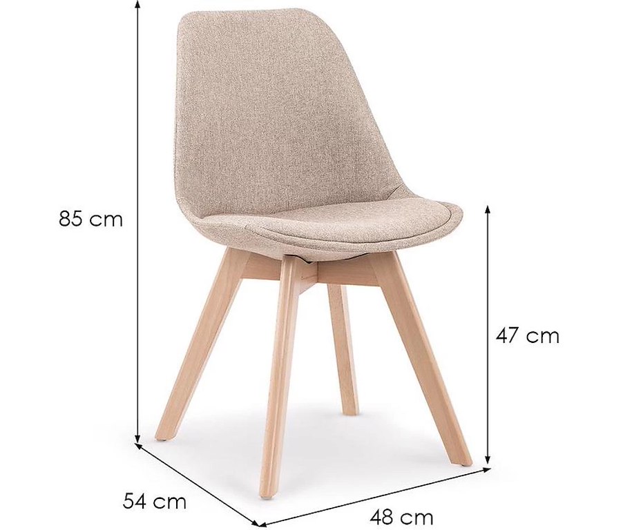 Stolica K303 tkanina/drvo bež