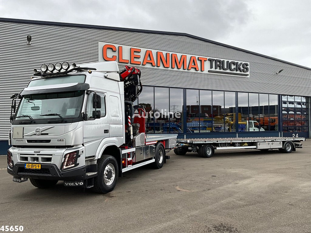 Volvo FMX 500 4x4 Fassi 31 Tonmeter laadkraan + Fly-Jib + Jumbo 2-assi kamion platforma + prikolica platforma