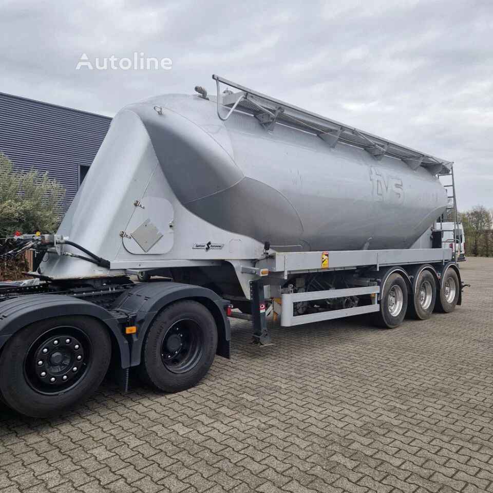 Spitzer 34000 Liter aluminium GMP veevoeder onderlosser met pomp cisterna silos