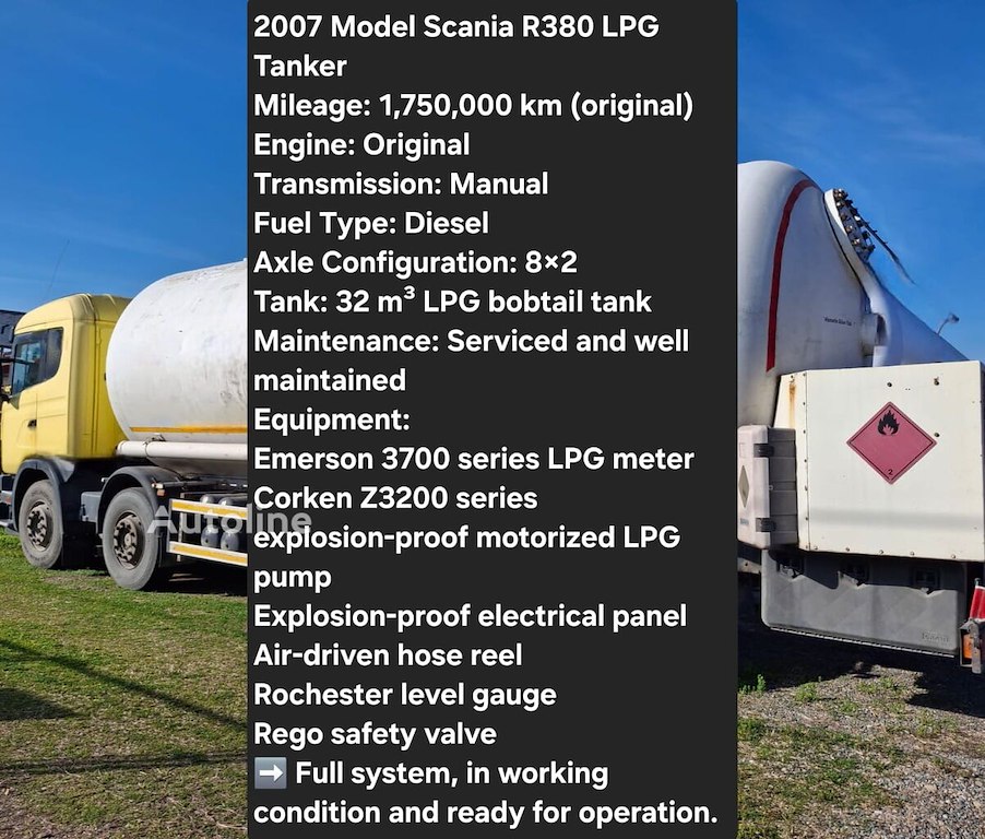 Scania R380 kamion za transport gasa