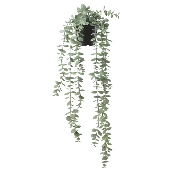 Veštačka biljka u saksiji, unutra/spolja viseće/eukaliptus, 9 cm