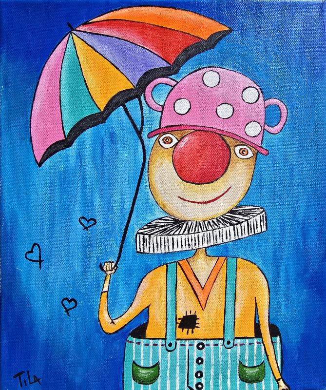 Šerpoglavi, akril na platnu, Tijana L., 30×25 cm, sertifikat, 7080 dinara