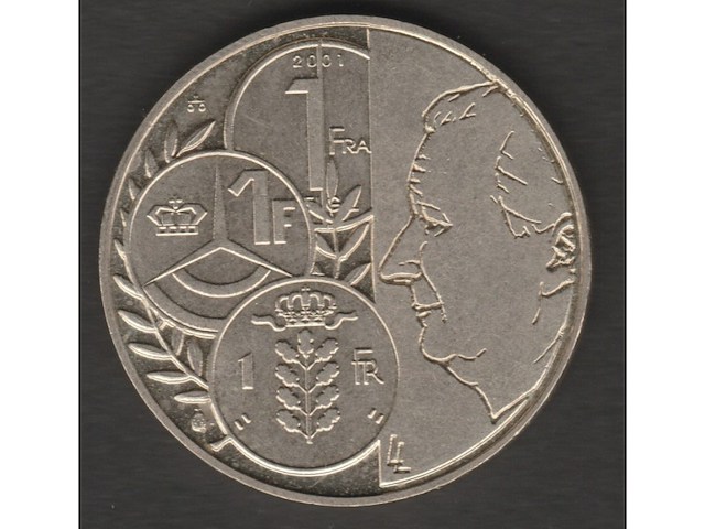 Royal Belgian Mint 1 Frank - 2001 - Belgija