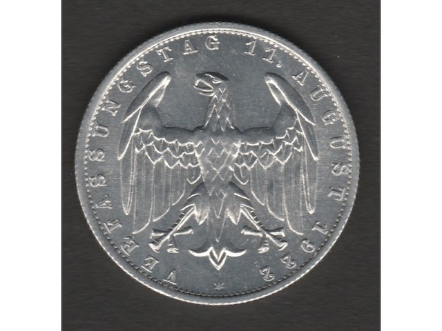 3 Mark Weimar Constitution - 1922 A - Nemačka