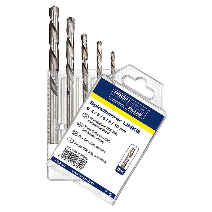 BOHRCRAFT Set spiralnih burgija HSS-G DIN 338 leve Ø4-10 mm, 5 komID: EK000850132