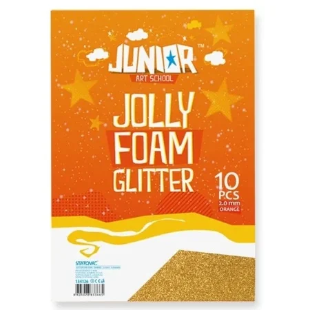 Junior jolly glitter foam eva pena sa šljokicama a4 10k - odaberite nijansu narandžasta ( 134126 )
