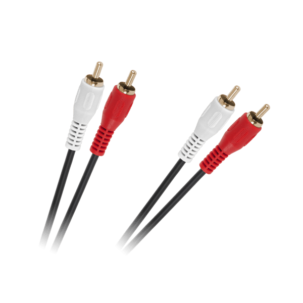 Kabl 2 x RCA – 2 x RCA 1,5 m crni 4 mm