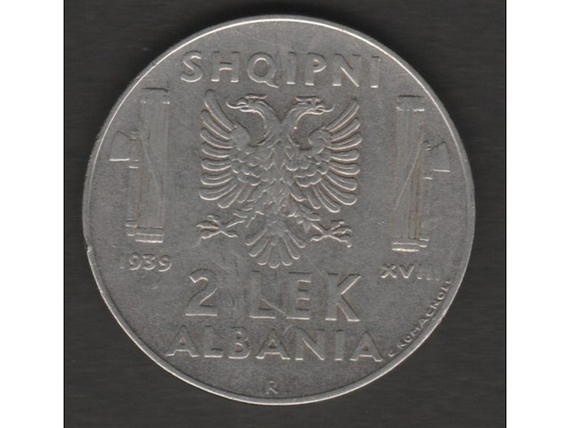2 Lek - 1939 (non-magnetic) - Albanija