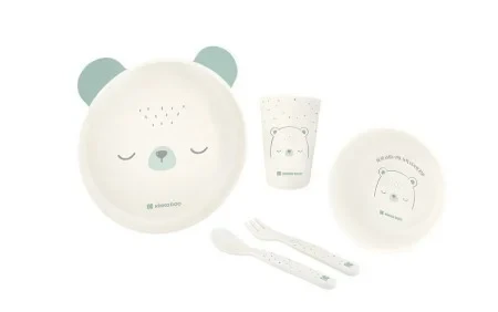 Kikka Boo Set posuđa 4 dela Bear with Me mint KKB40135