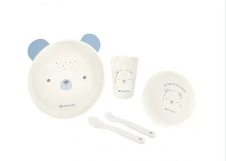 Kikka Boo Set posuđa 4 dela Bear with Me blue KKB40136
