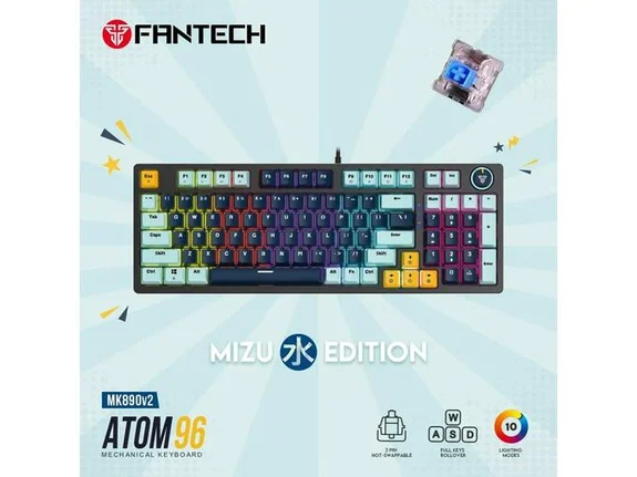 Tastatura mehanička Gaming Fantech MK890 RGB Atom 96 navy (BLUE switch)