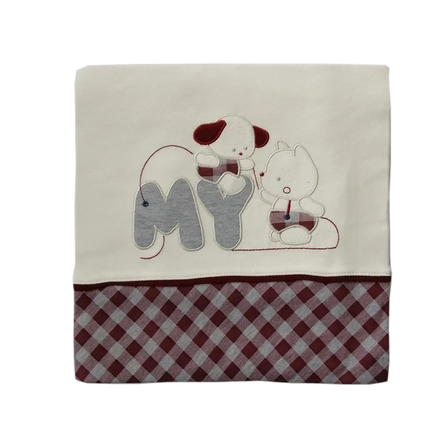 Prekrivač bordo 2643 – pamučni prekrivač za bebe