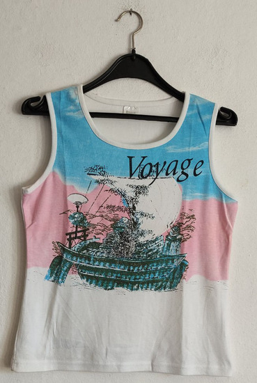 VINTAGE Voyage majica – Unikatni print (M/L)