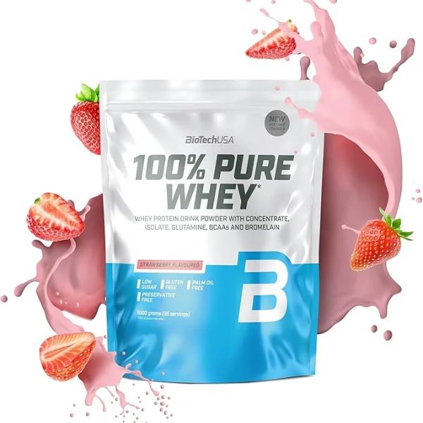 BioTechUSA 100% Pure Whey 1kg Strawberry