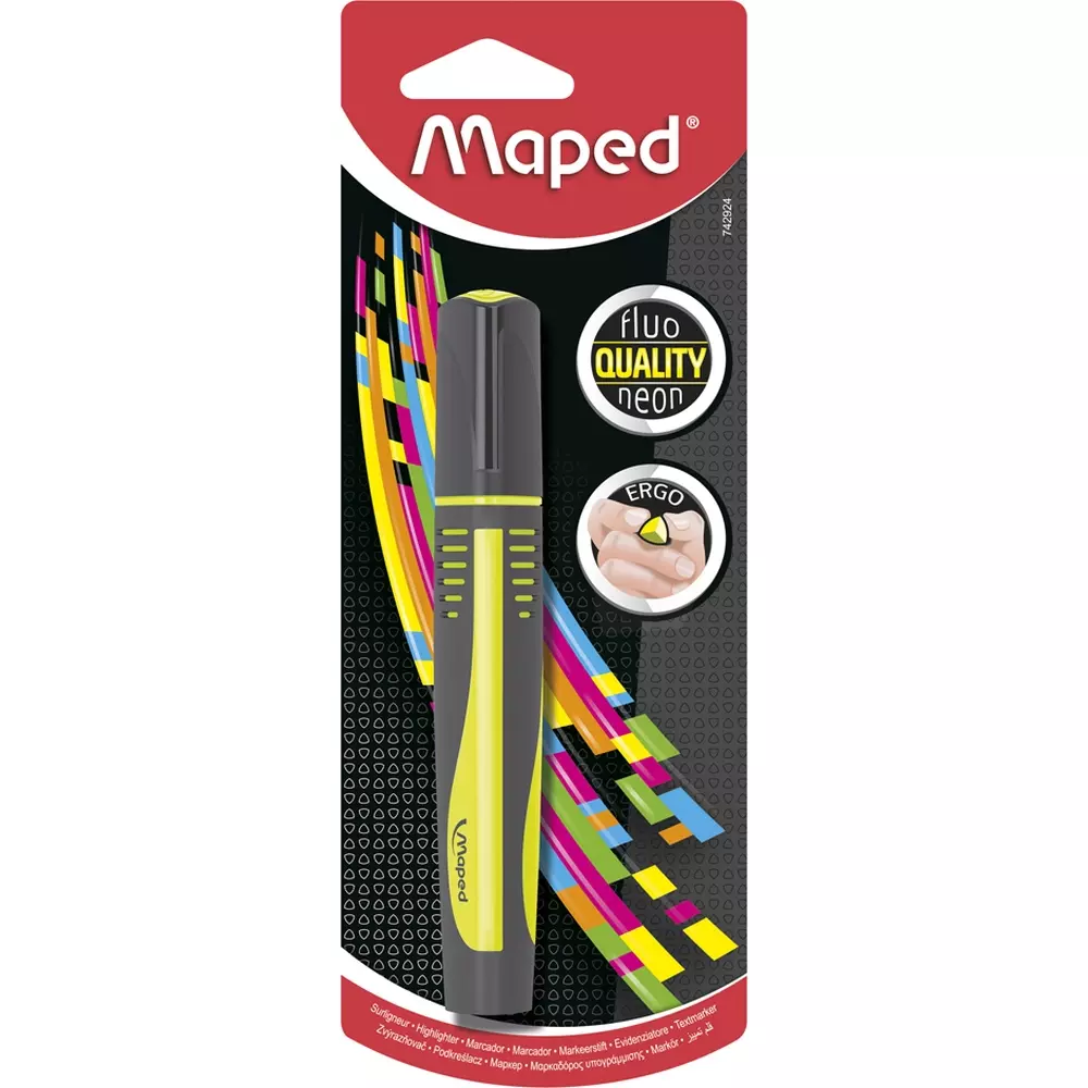 MAPED text marker FLUO MAXI zuti blister