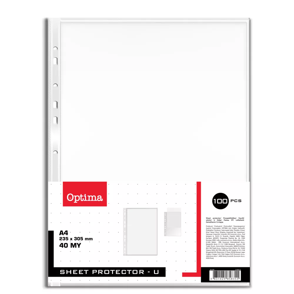 OPTIMA FOLIJA U OP 40MIC A4+ 100/1