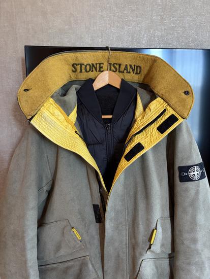 Stone island kozna jakna plus suskavac