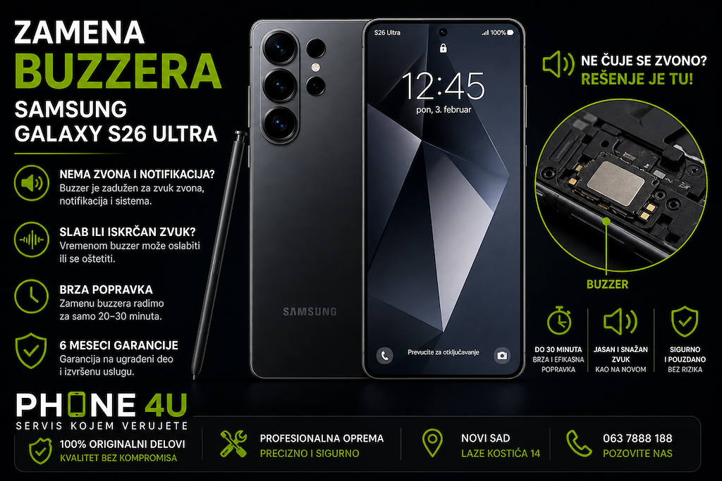Zamena buzzera Samsung Galaxy S26 Ultra | Phone4U
