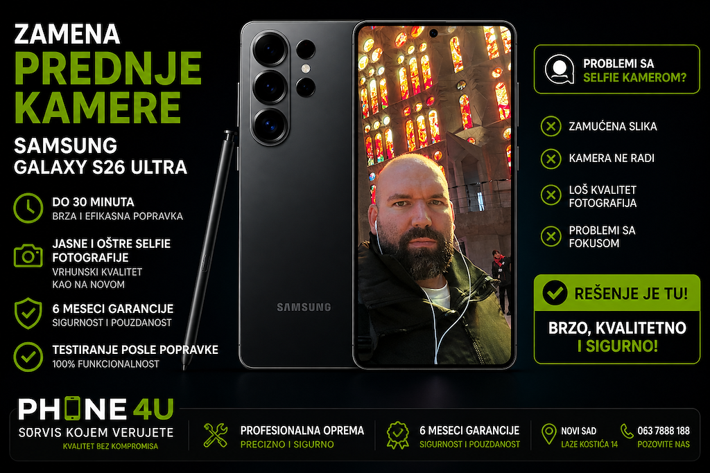 Zamena prednje kamere Samsung Galaxy S26 Ultra | Phone4U