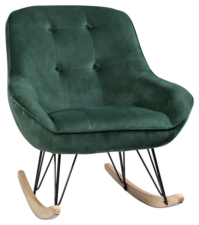 STOLICA ZA LJULJANJE 83/94/73 cm , zelena, prirodna boja, crna