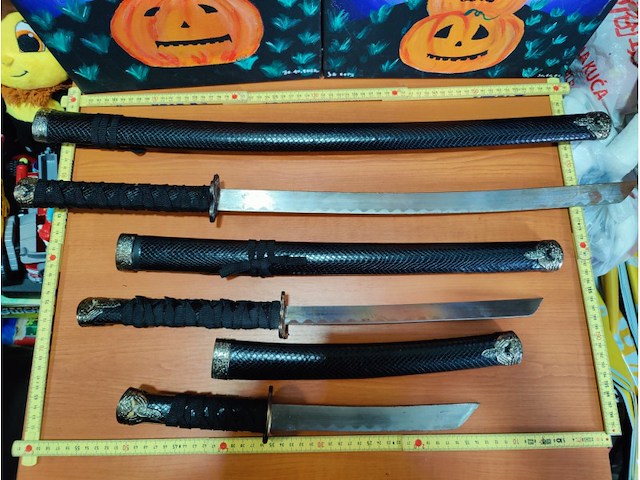 Set katana Vakizasi Tanto nož Samurajski Nindža mačevi