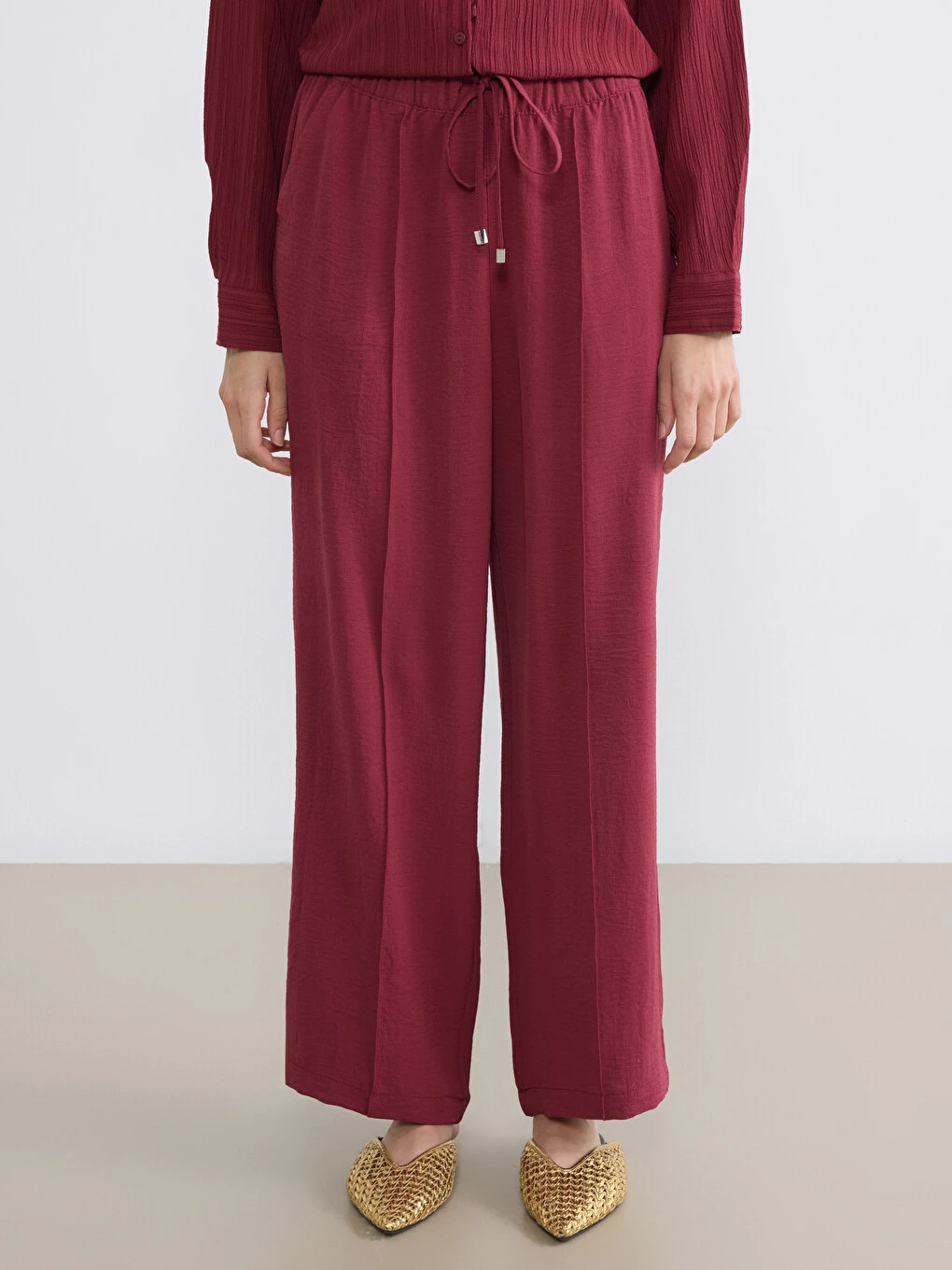 LCW EVERYDAY Ženske Pantalone Širokog Kroja Sa Širokim Nogavicama