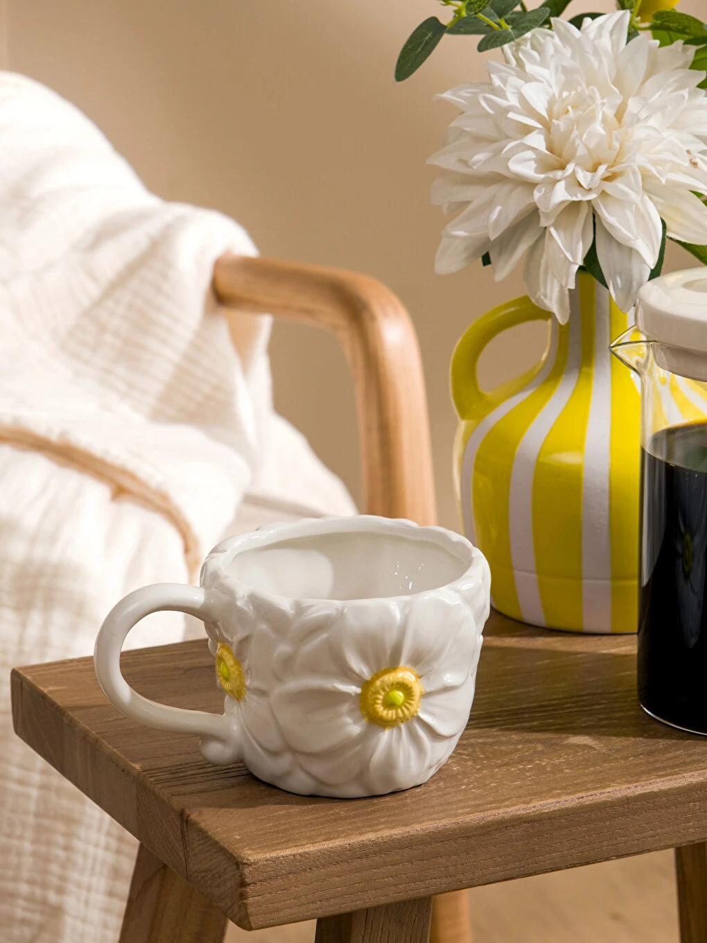 LCW HOME Keramička Šolja Sa Cvetnim Printom 450 Ml
