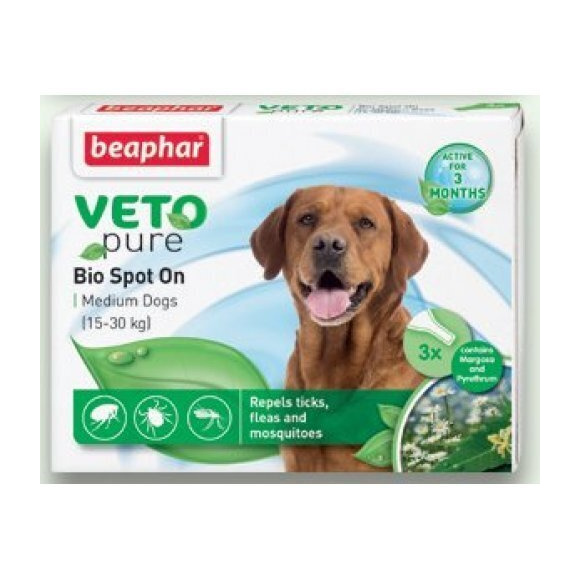 Beaphar VETOpure Spot-on Dog (15-30kg) 3x2ml