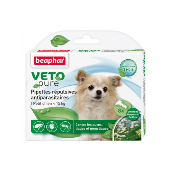 Beaphar VETOpure Spot-on Small dog (<15kg) 3x1ml