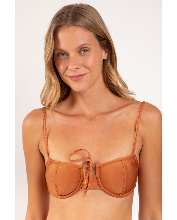 Top Shimmer-Nocciola Balconet-Tie