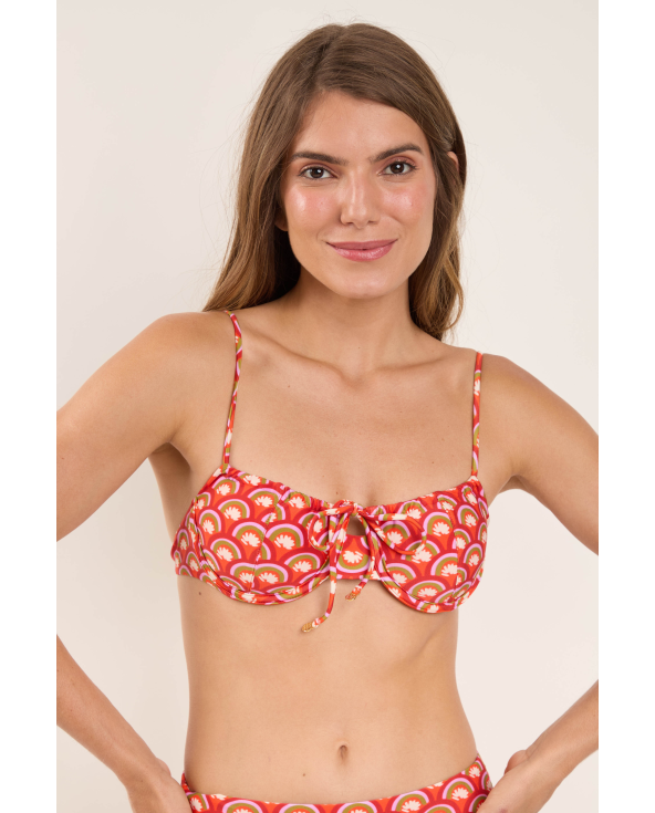 Top Floral-Scales Balconet-Tie