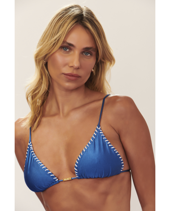 Top Azul-Branco Triangulo