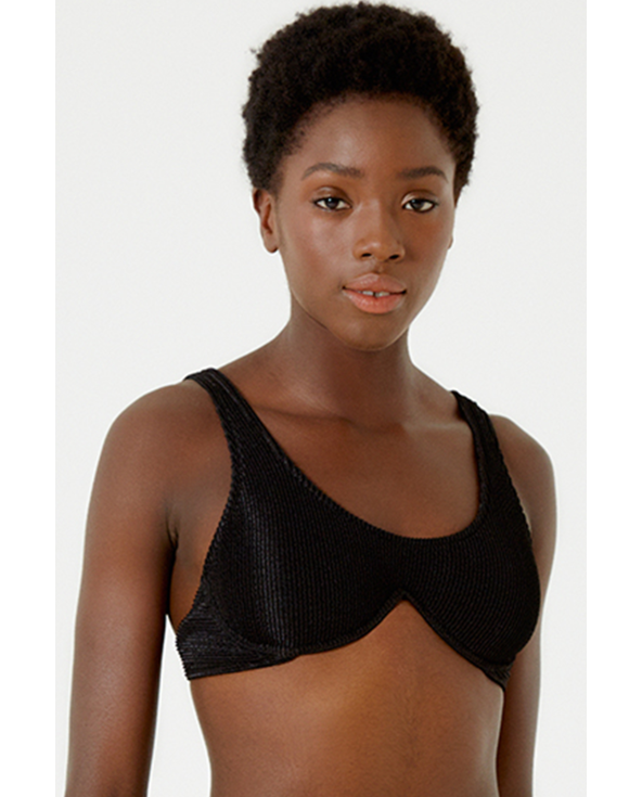 Top Wavy Shine Preto