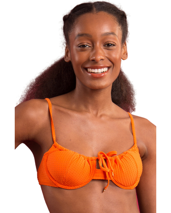 Top Dots-Orange Balconet-Tie