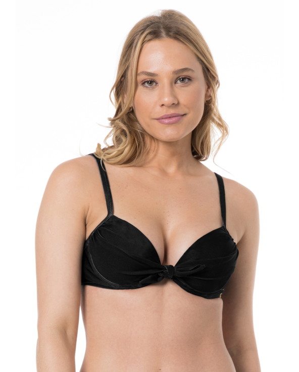 Top No Drapeada Media Liso Preto
