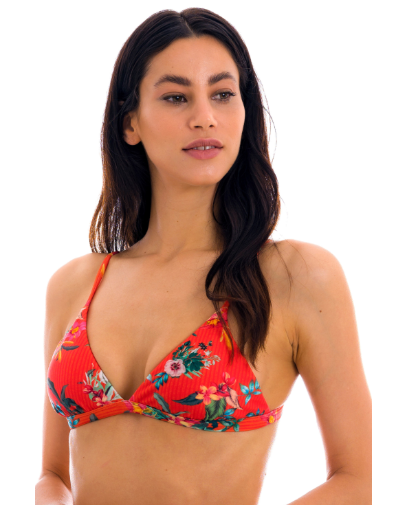Verstellbares Triangel-Top Rotgrundig Geblümt - Top Wildflowers Tri-Fixo