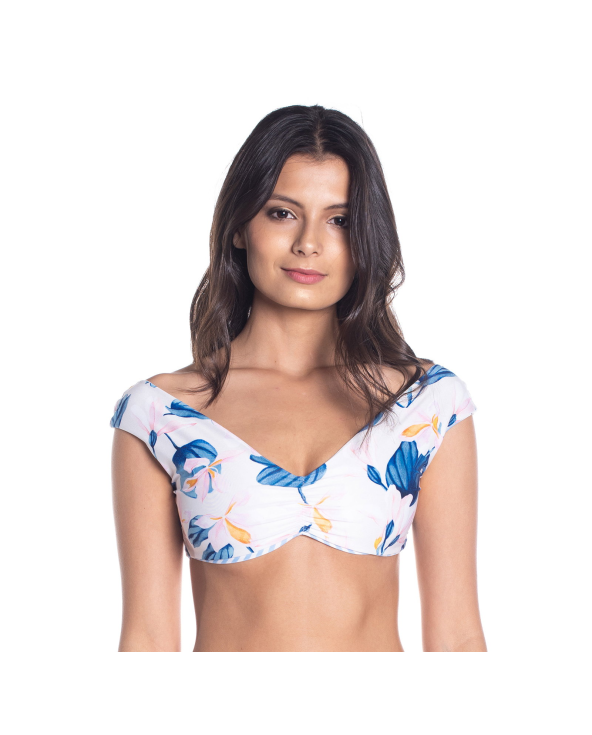 Bbs X Saha - Wendebüstenhalter Bikini Blumen / Streifen - Top Aurora Floral Sweetness