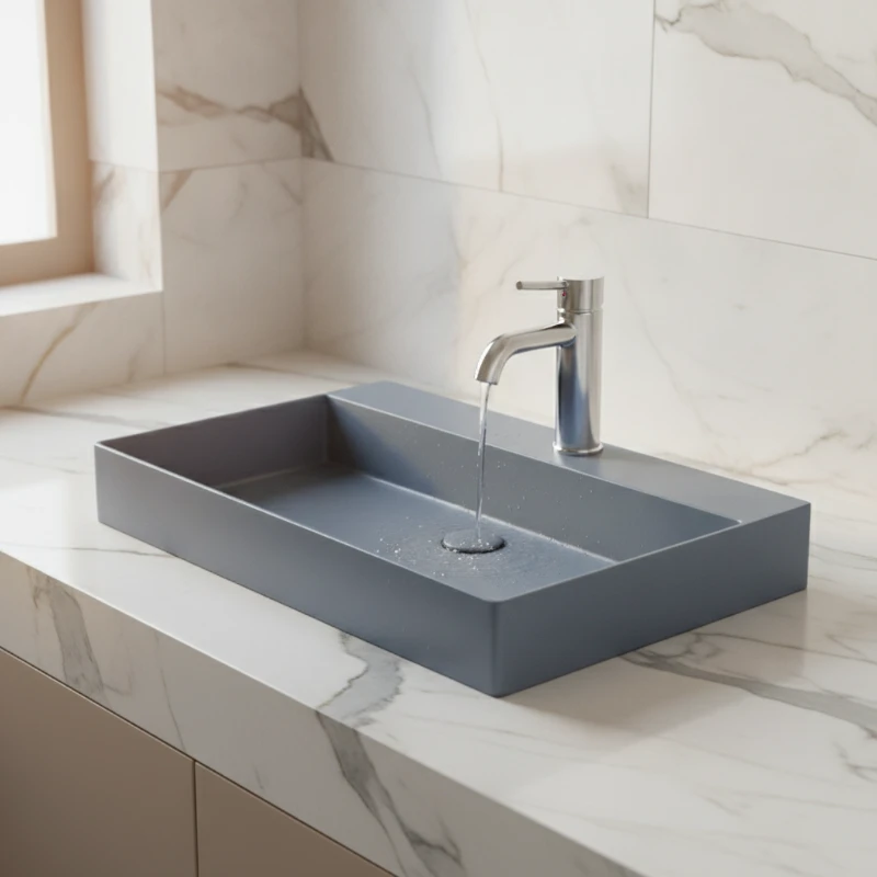 Azzurra ELEGANCE SQUARED lavabo 61×40 cm royal blue (ELLP060400QMRB)