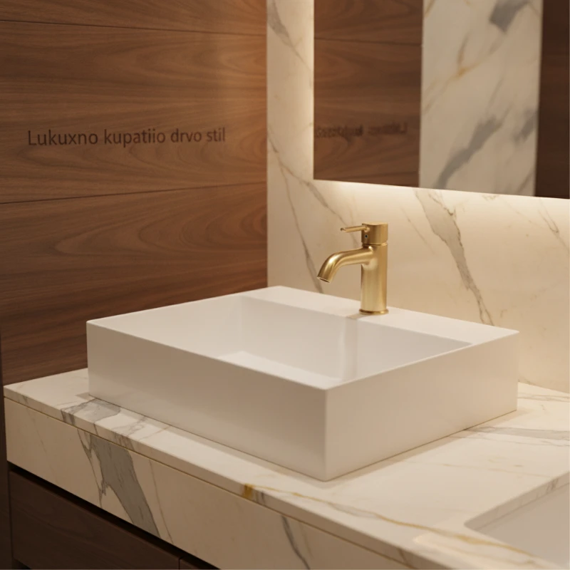 Azzurra ELEGANCE SQUARED lavabo 50×45 cm beli (ELLP050450QMBI)