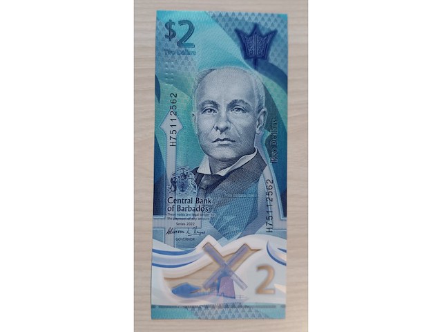 Barbados 2 dollars, 2022 godina. Unc