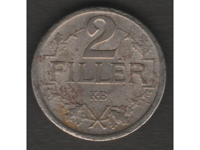 2 Filler, Filera - 1917 - Hungary, Mađarska
