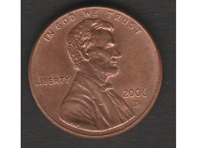 1 Cent `Lincoln Memorial Cent` - 2006 D