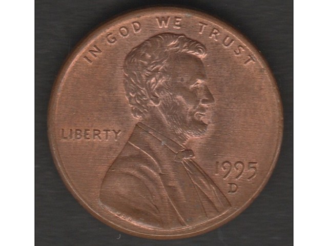 1 Cent `Lincoln Memorial Cent` - 1995 D