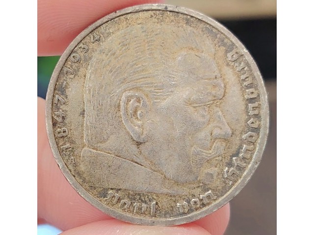 5 Reichsmark A 1939. XG