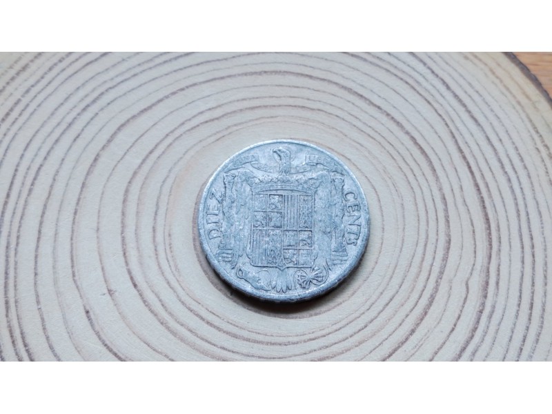 ŠPANIJA DIEZ CENTS 1953 GODINA