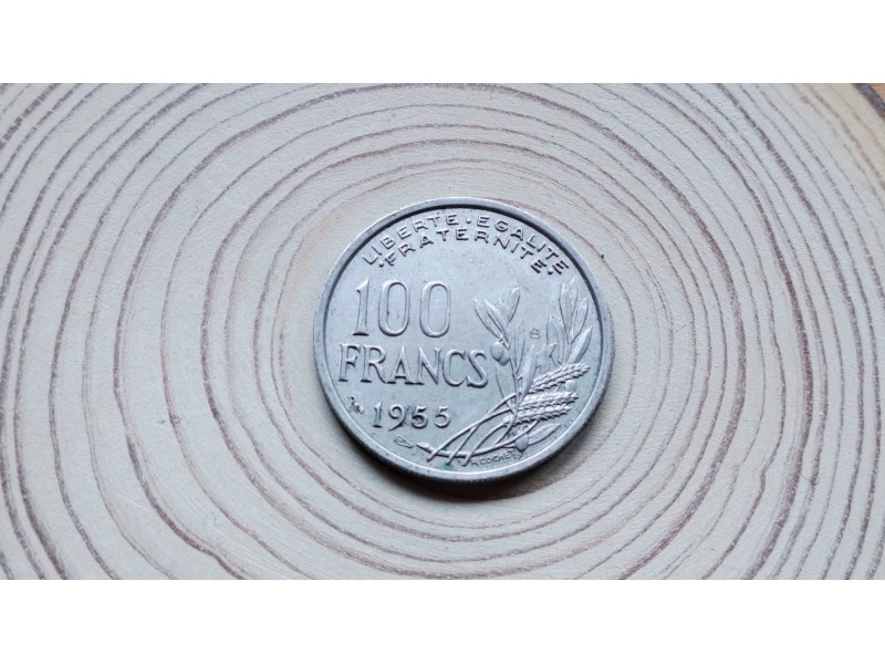 FRANCUSKA 100 FRANCS 1955 GODINA KOVNICA B