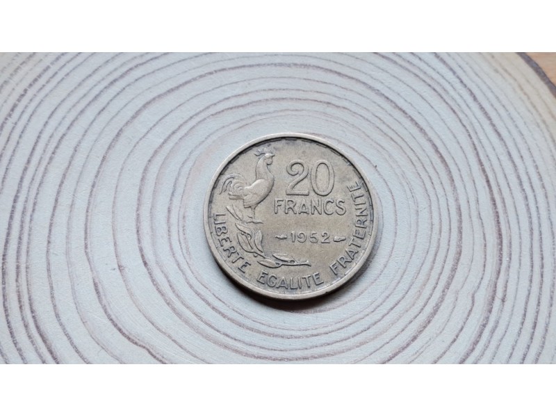FRANCUSKA 20 FRANCS 1952 GODINA